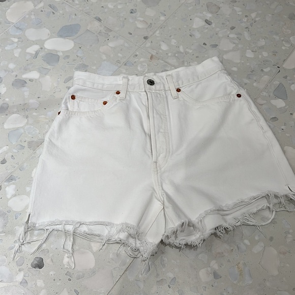 Re/Done | Shorts | Redone Jenni Kayne White Denim Shorts Pristine Sz 27 ...